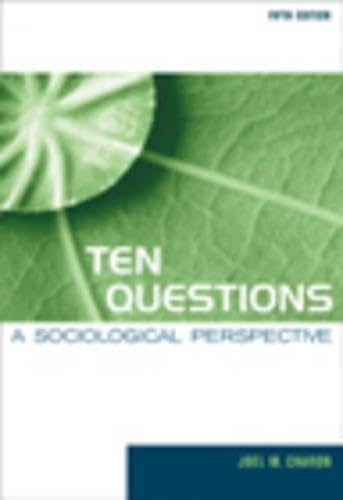 Amazon.com: Ten Questions: A Sociological Perspective: 9780534609528 ...