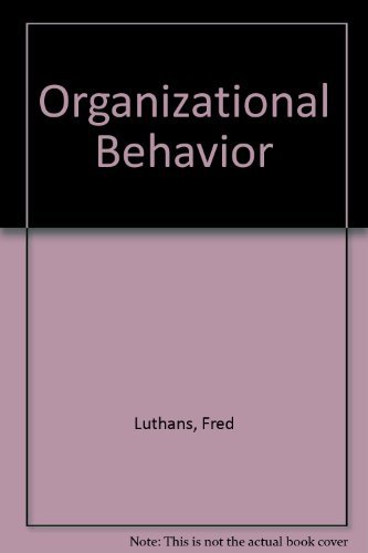 Organizational Behavior: Fred Luthans: 9780070663961: Amazon.com: Books