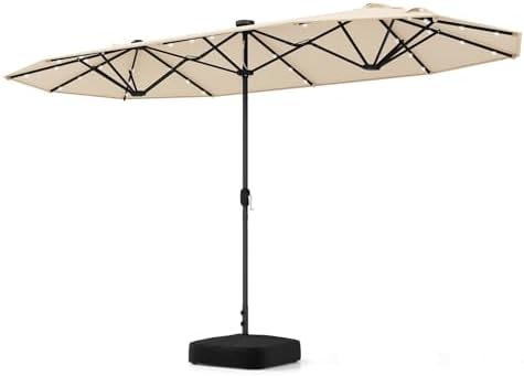 Amazon.com : Tangkula 13FT Double-Sided Solar Patio Umbrella, Extra ...