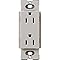 Lutron Claro 15 Amp Duplex Outlet, CAR-15-WH, White - Electrical ...