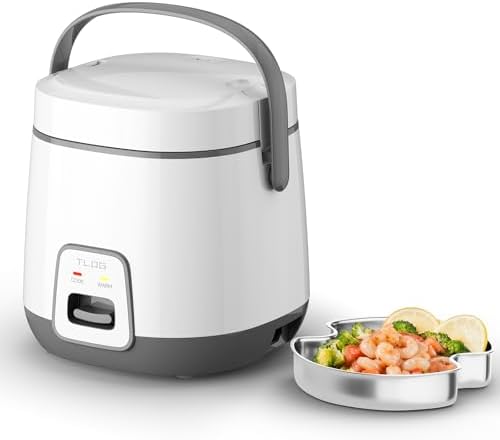 Amazon.com: TLOG Mini Rice Cooker 2-Cup Uncooked(4-Cup cooked), Healthy ...
