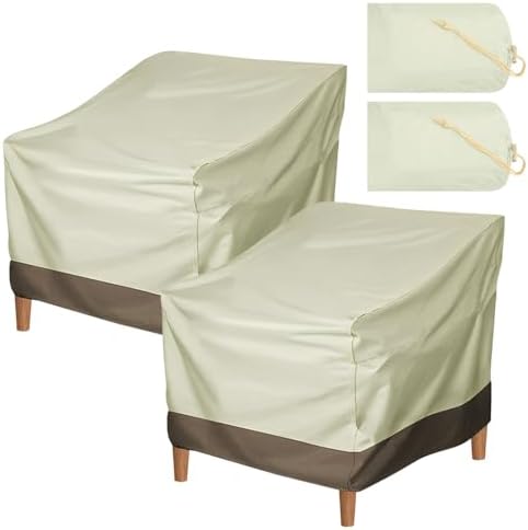CEYAZYE Outdoor Patio Chair Covers Waterproof Heavy Duty, Lounge Chairs ...