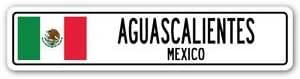 Amazon.com: 3 Pack: AGUASCALIENTES, MEXICO Street Sign Sticker 3 ...