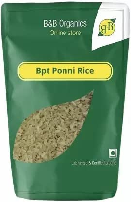 B&B Organics BPT Ponni (Par-Boiled) Rice, 1 kg : Amazon.in: Grocery ...