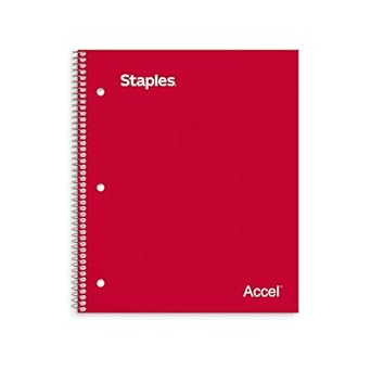 STAPLES Premium 1-Subject Notebook, 8.5" x 11", Graph Ruled, 100 Sheets ...