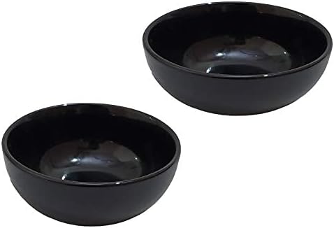 Buy Crock Comforts- Handmade Ceramic Stoneware Black Serving/Dip Bowl ...