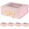 Amazon.com: PLINJOY 5 Pcs Pink Gift Box for Presents with Ribbon 13 ...
