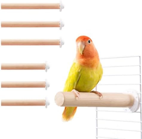 Amazon.com : 6 Pcs Wooden Bird Cage Perch, Cage Accessories, Parrot ...
