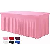 Amazon.com: BDDC Table Skirts for Rectangle Tables 8ft - One-Piece ...