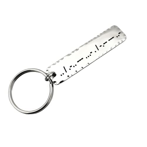 Amazon.com: Personalized Morse Code Keychain, Engrave your Words ...