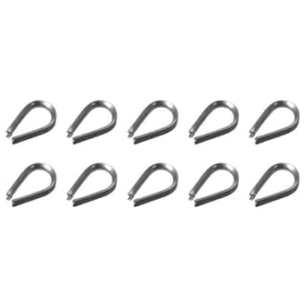 AllGIFT Rope Thimble Rigging 10pcs 1.5-12mm Durable 304 Stainless Steel ...