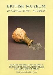 English Medieval Coin Hoards: Archibald, Marion M., Cook,B.J ...