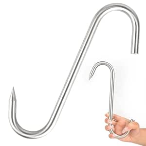 1 Pc Stainless Steel Meat Hooks Heavy Duty Meat Hooks Ultra-coarse ...