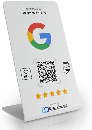 Amazon.com: Google Review NFC Tap Stand, NFC Zappy Instant Review stand ...