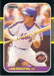 Amazon.com: 1987 Donruss Baseball Card #611 Len Dykstra : Collectibles ...