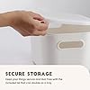 Amazon.com - Tuanse 8 Pieces White Plastic Storage Bins with Lids ...