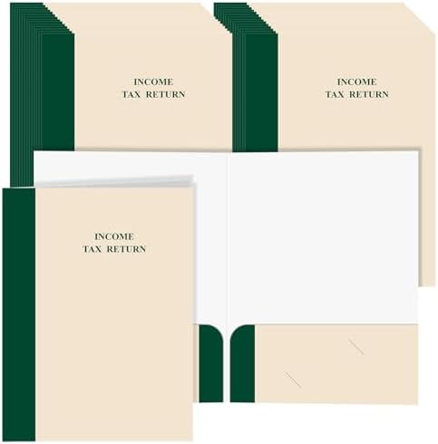 Amazon.com : Marspark 50 Pack Tax Return Folders with Pockets 9 x 12 ...