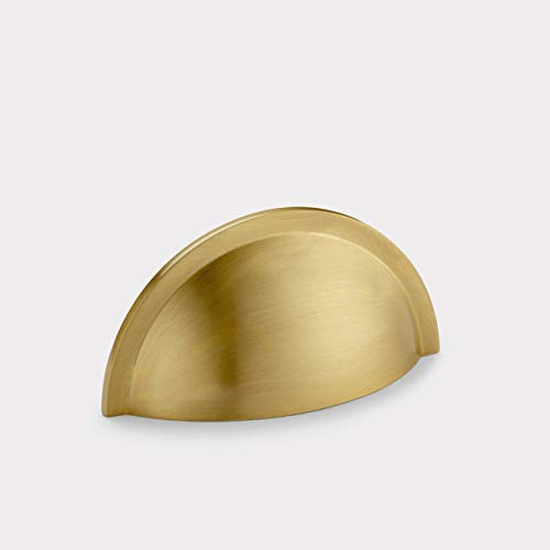 Buy Pushka Home Solid Brass Cup Handle Modern Brushed Gold Finish | for ...