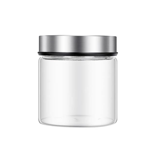 Buy Purefit Round Borosilicate Storage Jar with Stainless Steel Lid ...