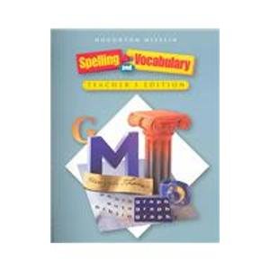 Amazon.com: Houghton Mifflin Spelling and Vocabulary: Teacher's Edition Level 7 2004: ...