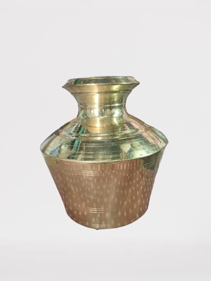 Buy PANDIAN Stores generic Pure Brass Ghada/Water Pot/kudam/Handi (Gold ...