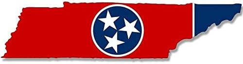 Amazon.com - JR Studio 2x7 inch Tennessee Shaped TN State Flag Sticker ...