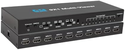 9x1 HDMI Multi-viewer switcher Seamless 4K HDMI 9 Screen Real Time ...