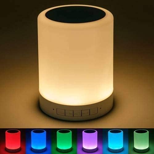 SNOOZEHUB Mood Led Touch Lamp Portable Bluetooth Speaker, Wireless HiFi ...