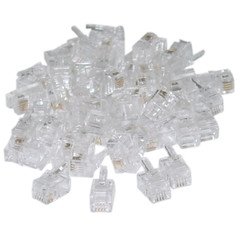 Amazon.com: PCCONNECT RJ22 4P/4C Connectors for Flat Cable (100 Pcs Per ...
