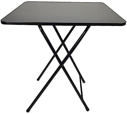 Amazon.com: Generic 24 Inch Square Folding Table, Foldable Metal ...