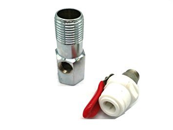 RO SS Brass Inlet +Valve DV Connector Ro UV Water Filter Purifier 3/8 ...