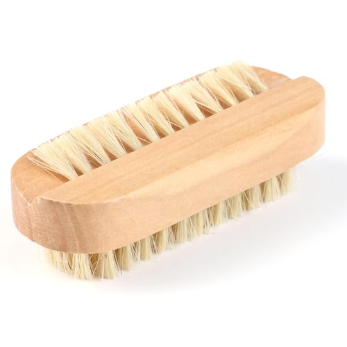Wooden Nail Brush for Cleaning Nails Fingernail Double Sided Brushes ...