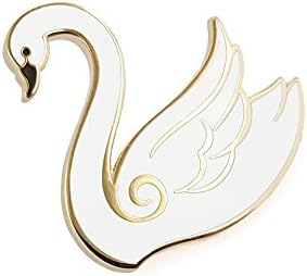 Amazon.com: Pinsanity White Swan Enamel Lapel Pin : Clothing, Shoes ...