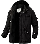 WenVen Giacca Militare Calda Invernale Cappotto con Cappuccio ...
