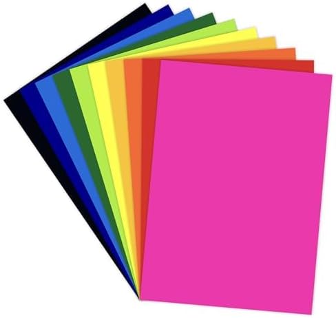Lakeer A3 Color Paper Pack - 50 Sheets, 10 Vibrant Colors | 120 GSM ...