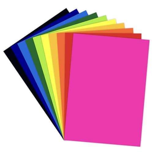 Lakeer A3 Color Paper Pack - 50 Sheets, 10 Vibrant Colors | 120 GSM ...