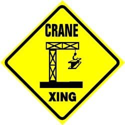 Amazon.com: Crane Crossing Heavy Equip Construction Sign : Home & Kitchen