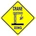 Amazon.com: Crane Crossing Heavy Equip Construction Sign : Home & Kitchen