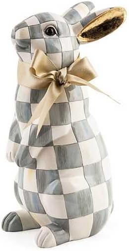Amazon.com: MACKENZIE-CHILDS Sterling Check Standing Bunny, Cute Bunny ...