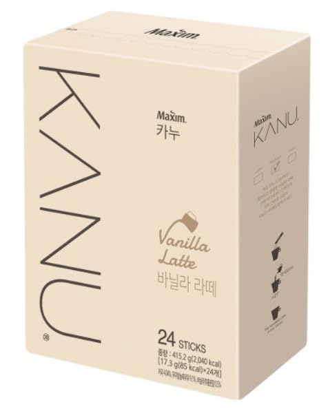 Amazon.com : Alliving Kanu Maxim Latte Instant Coffee (17.3g x 24t ...