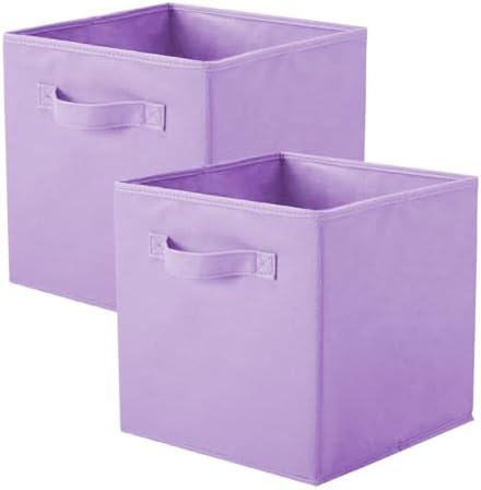 PowerKing Fabric Storage Box, 2 Pieces Foldable Storage Cube Storage ...