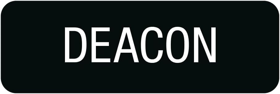 Amazon.com: Deacon 1 x 3 Name Tag, Black (3 Pack) : Office Products