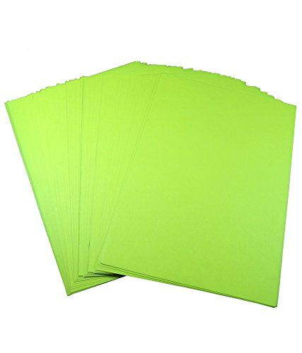 A4 Size Fluorescent Yellow Solid Colour Paper-Set of 100 Pcs-75 GSM ...