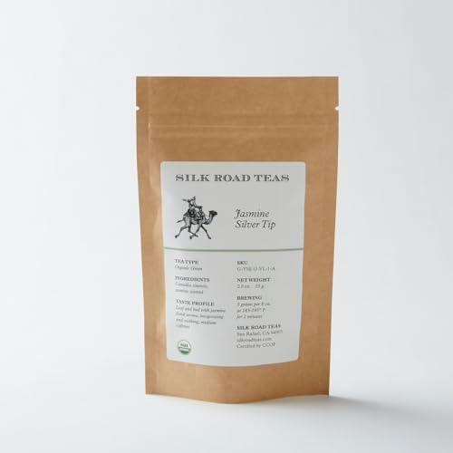 Amazon.com : Silk Road Teas, Organic Jasmine Silver Tip Green Tea ...