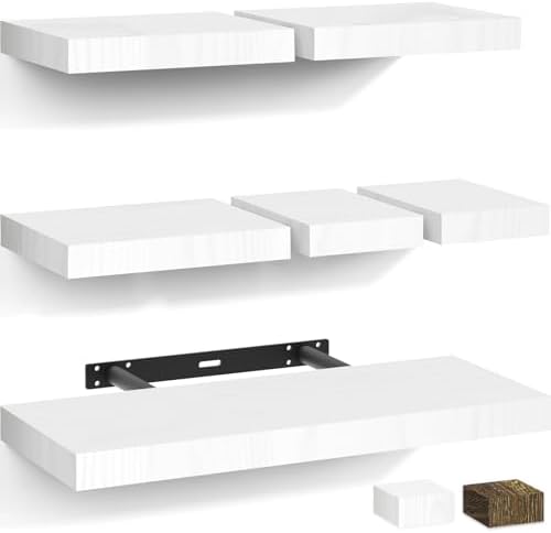 Amazon.com: Shelving Solution 4-inch Floating Wall Shelves Set of 3 ...