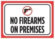 Amazon.com: Large 9x12 - Sticker No Firearms On Premises Print Red ...