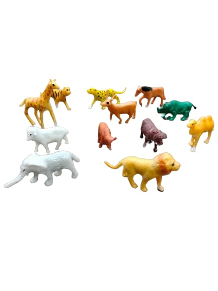 Negi 12 Pcs Small Size Full Action Toy Figure Jungle Cartoon Wild ...