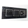 SEER 6 Modular switch board Plate, Black Chrome - Pack of 1|6 Module ...