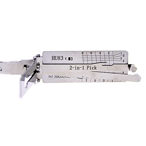 QiDAi HU83 v.3 2-in-1 HU83 Lock Pick and Decoder Tool,Pick Lock Kit for ...