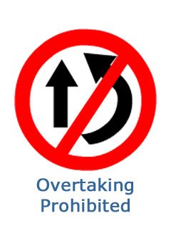 Safety Circular Mandatory Sign For Overtaking Prohibited : Amazon.in ...
